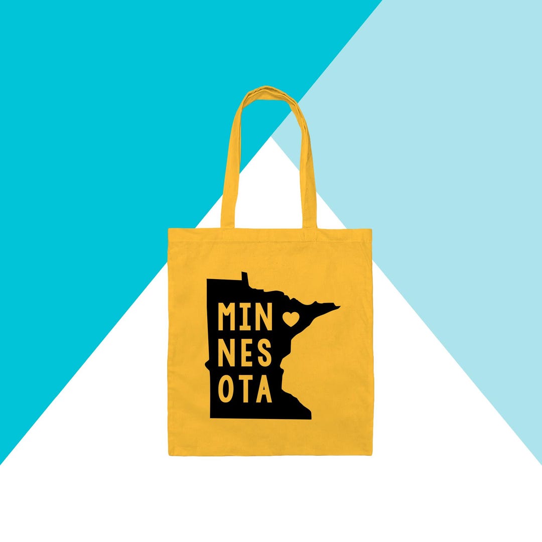 Minnesota State Shape Tote Bag - Etsy