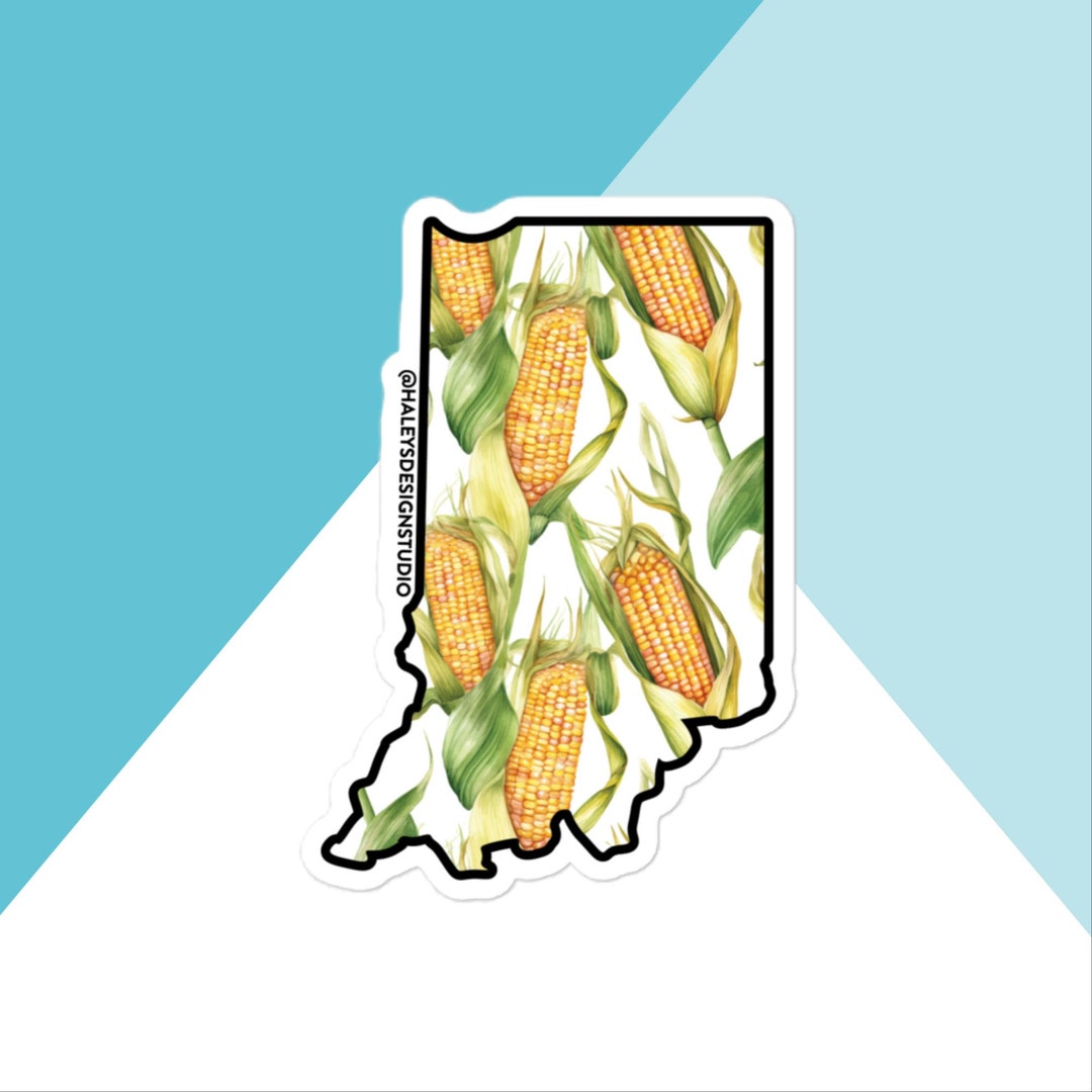 Indiana Sweet Corn Cob Vinyl Sticker - Etsy