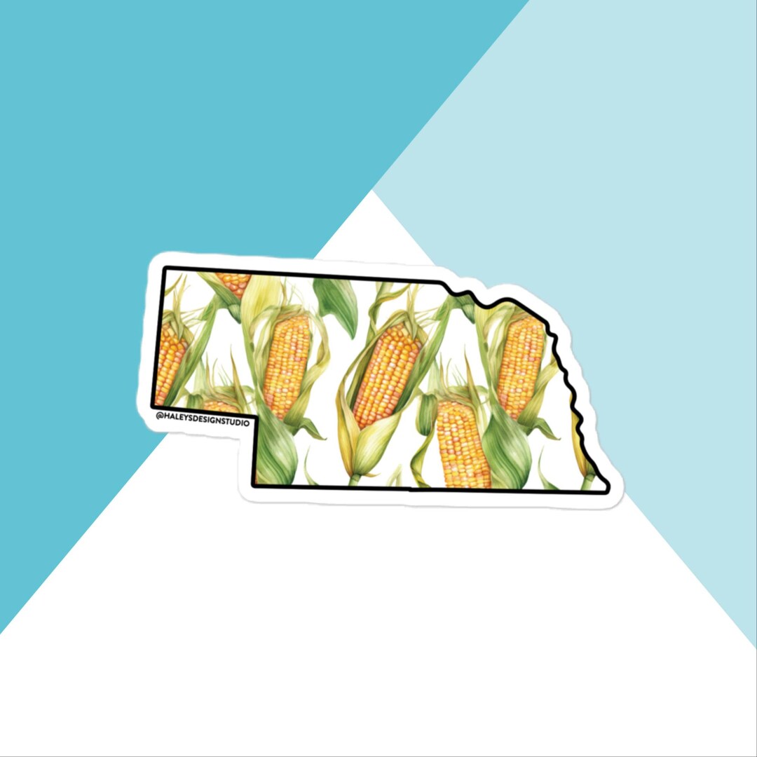 Nebraska Sweet Corn Vinyl Sticker - Etsy