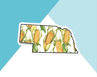 Corn Hub Kiss-cut Vinyl Decal Sticker Funny Nebraska Midwest Corn ...
