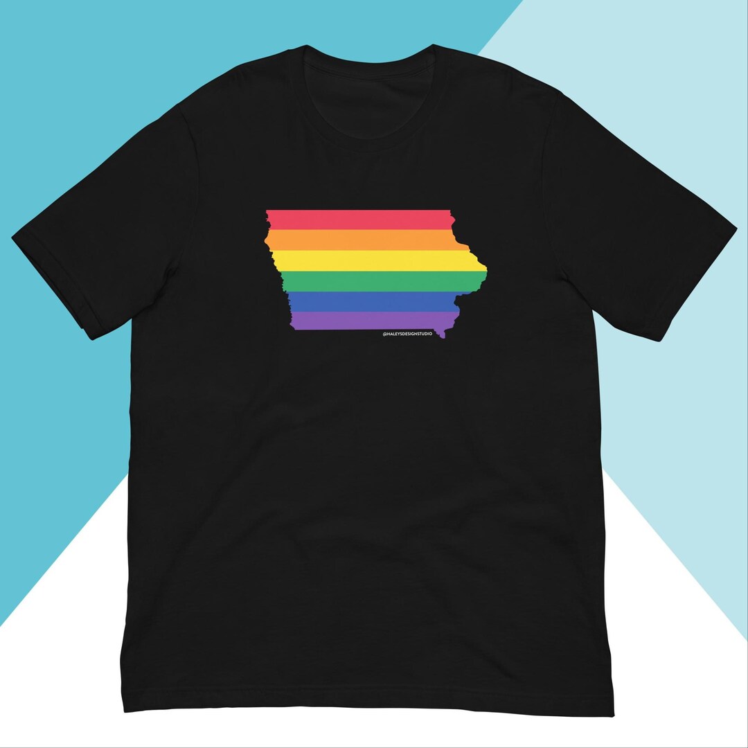 Iowa Pride Rainbow LGBTQIA+ Unisex Shirt - Etsy