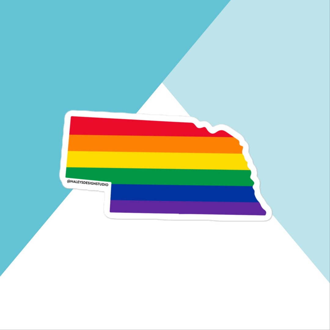 Nebraska Pride Rainbow LGBTQIA+ Vinyl Sticker - Etsy