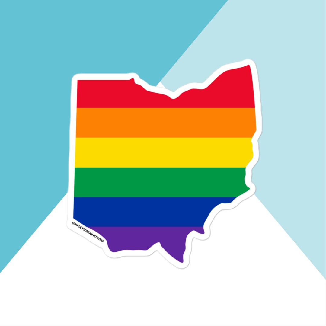 Ohio Pride Rainbow LGBTQIA Vinyl Sticker - Etsy