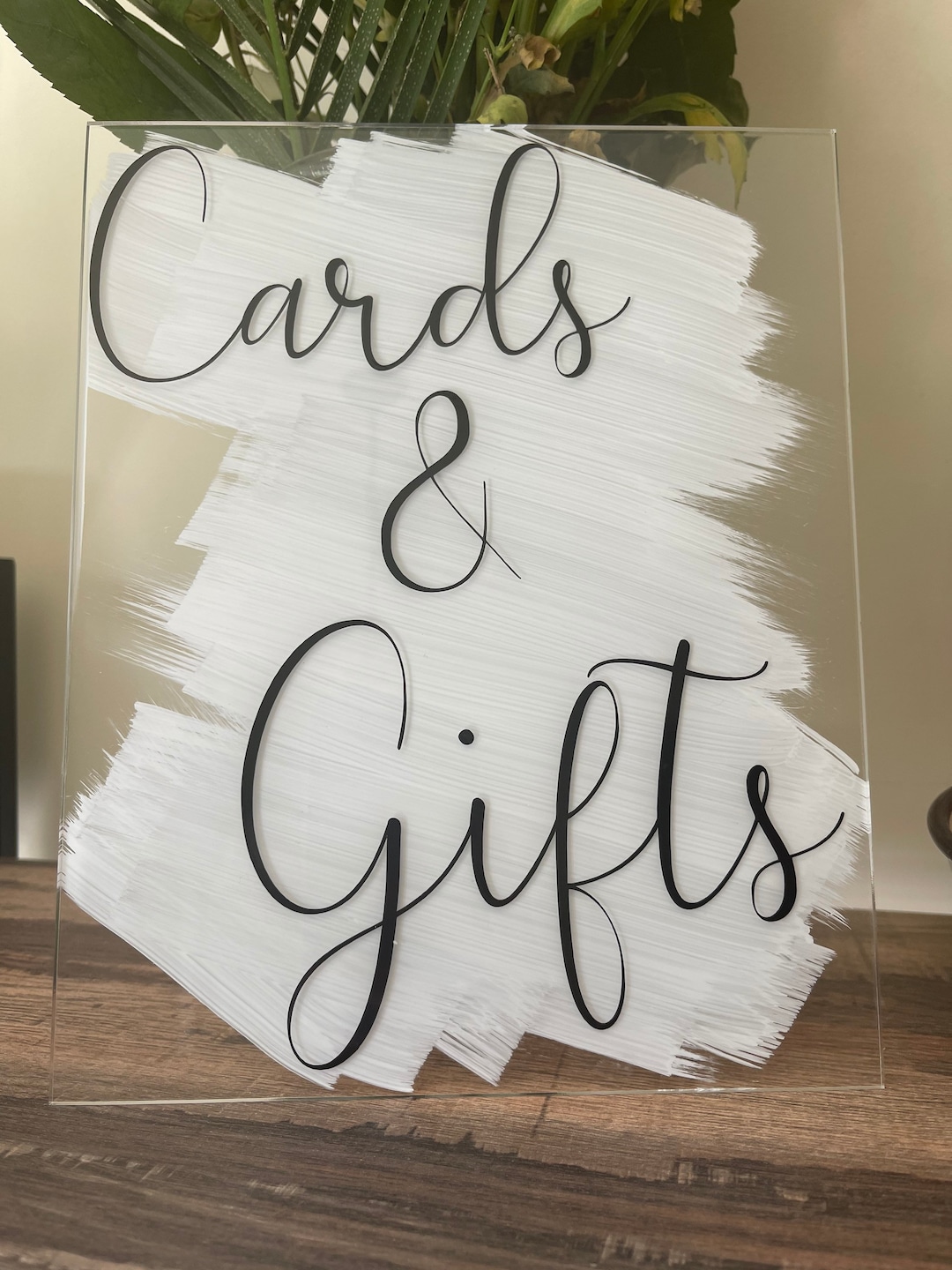 Hand Painted Cards & Gifts Sign Acrylic Wedding Sign - Etsy
