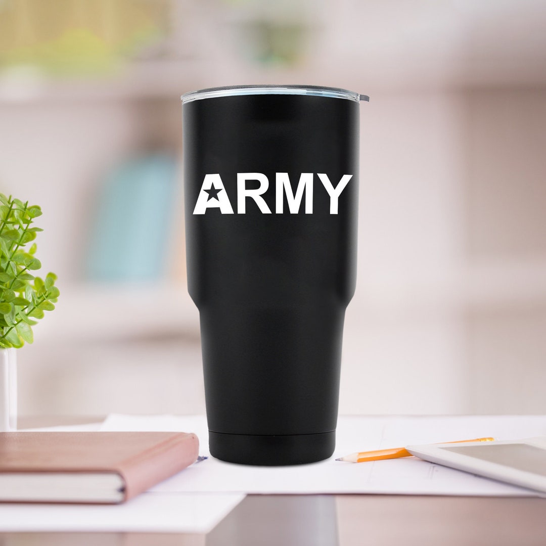 Army Tumbler 30oz, Military Gifts for Men Army Coffee Travel Mug, Army ...