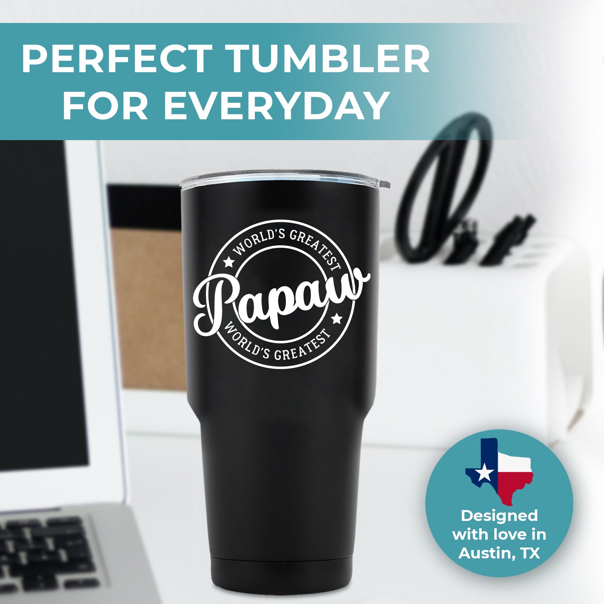 Papaw Tumbler 30oz, Best Pawpaw Gifts From Grandchildren, Best Papaw ...