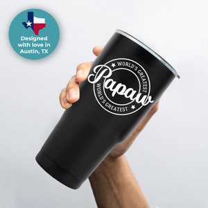 Papaw Tumbler 30oz, Best Pawpaw Gifts From Grandchildren, Best Papaw ...
