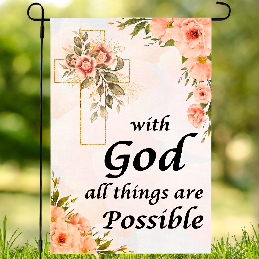 Christian Garden Flag, Religious Garden Decor, Vibrant Christian Flags ...