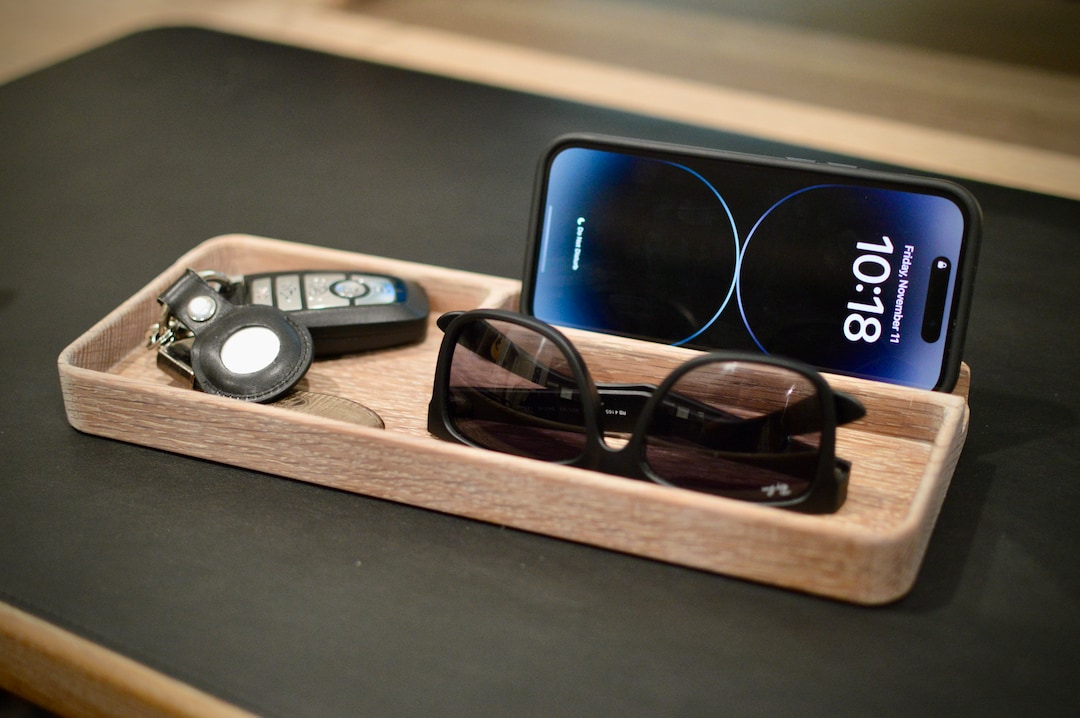 Catchall Phone Tray | Keslermade | Premium Solid Hardwood | Jewelry ...