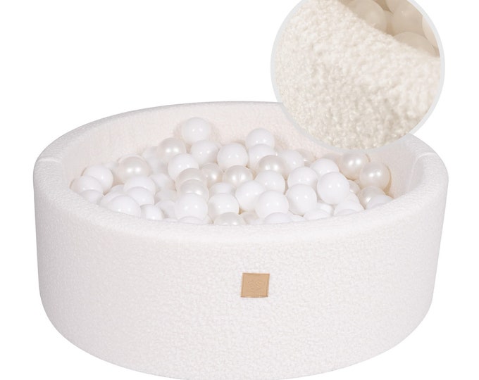 Boucle White Round Ball Pit 90x30cm 200 Balls to Choose - Etsy