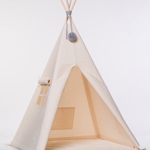 Tipi Big Teepee Plain Natural Tipi Tent for Kids Tipi for - Etsy