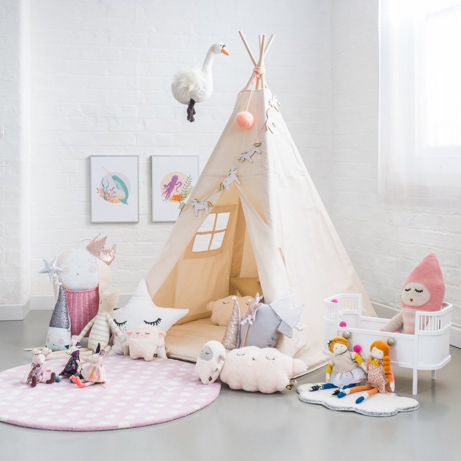 Tipi Big Teepee Plain Natural Tipi Tent for Kids Tipi for - Etsy