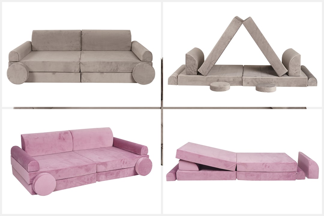 Children's Play Sofa Bed Couch Foam Playset Kids Soft - Etsy