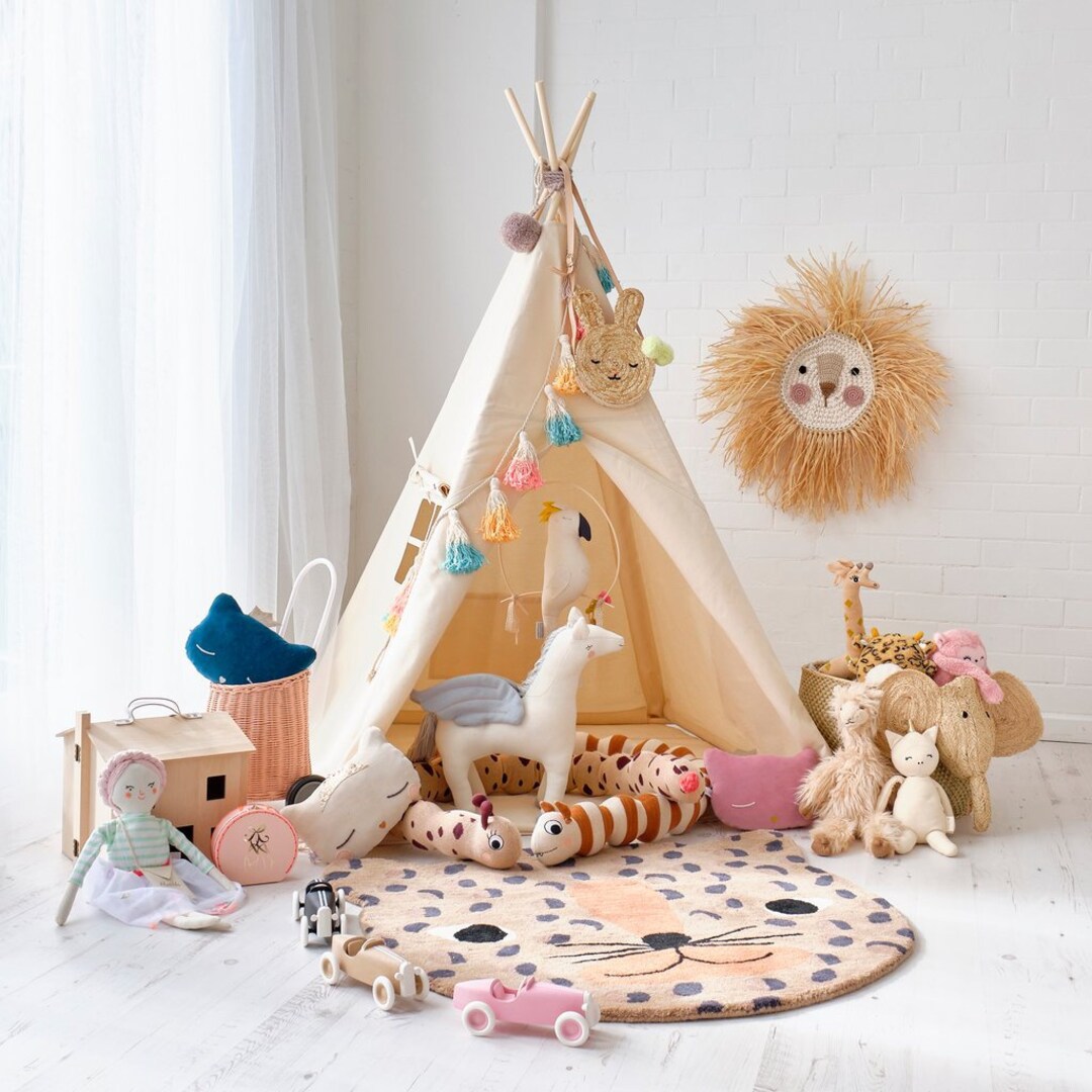 Tipi Big Teepee Plain Natural Tipi Tent for Kids Tipi for - Etsy