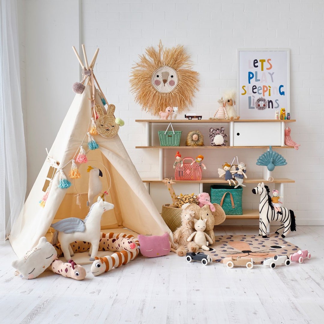 Tipi Big Teepee Plain Natural Tipi Tent for Kids, Tipi for Kids, Teepee ...