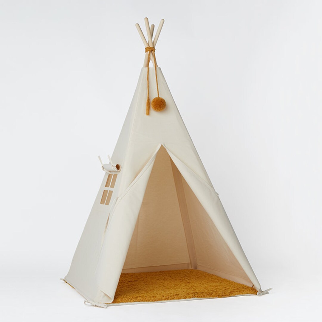 Tipi Cosy Mustard, Teepee Plain Natural,tipi Tent for Kids, Tipi for ...