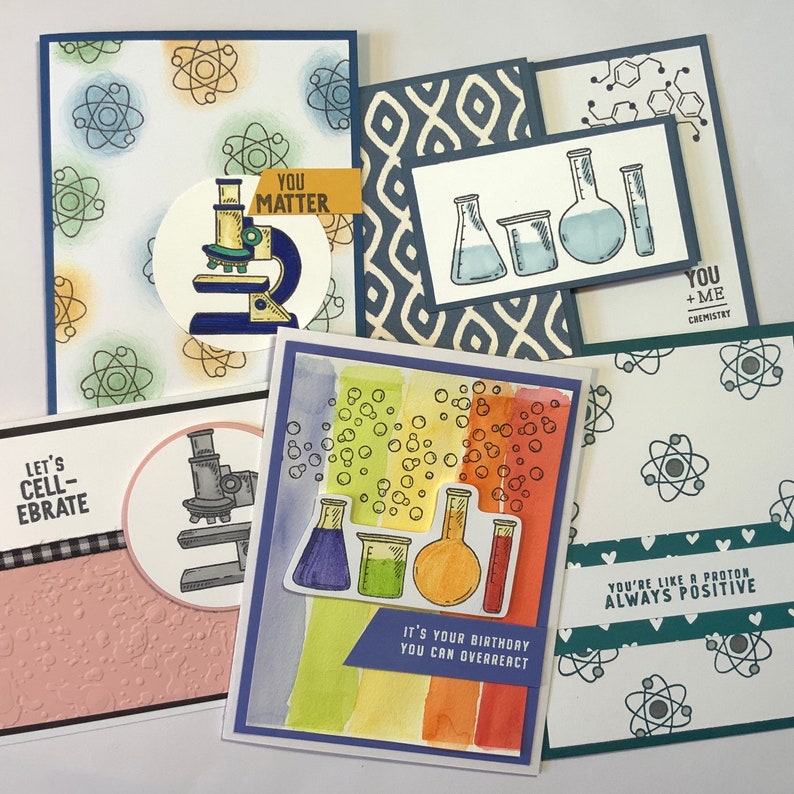 Science Matters Chemistry Cards Set of 5 Chemist Birthday Gift Science ...