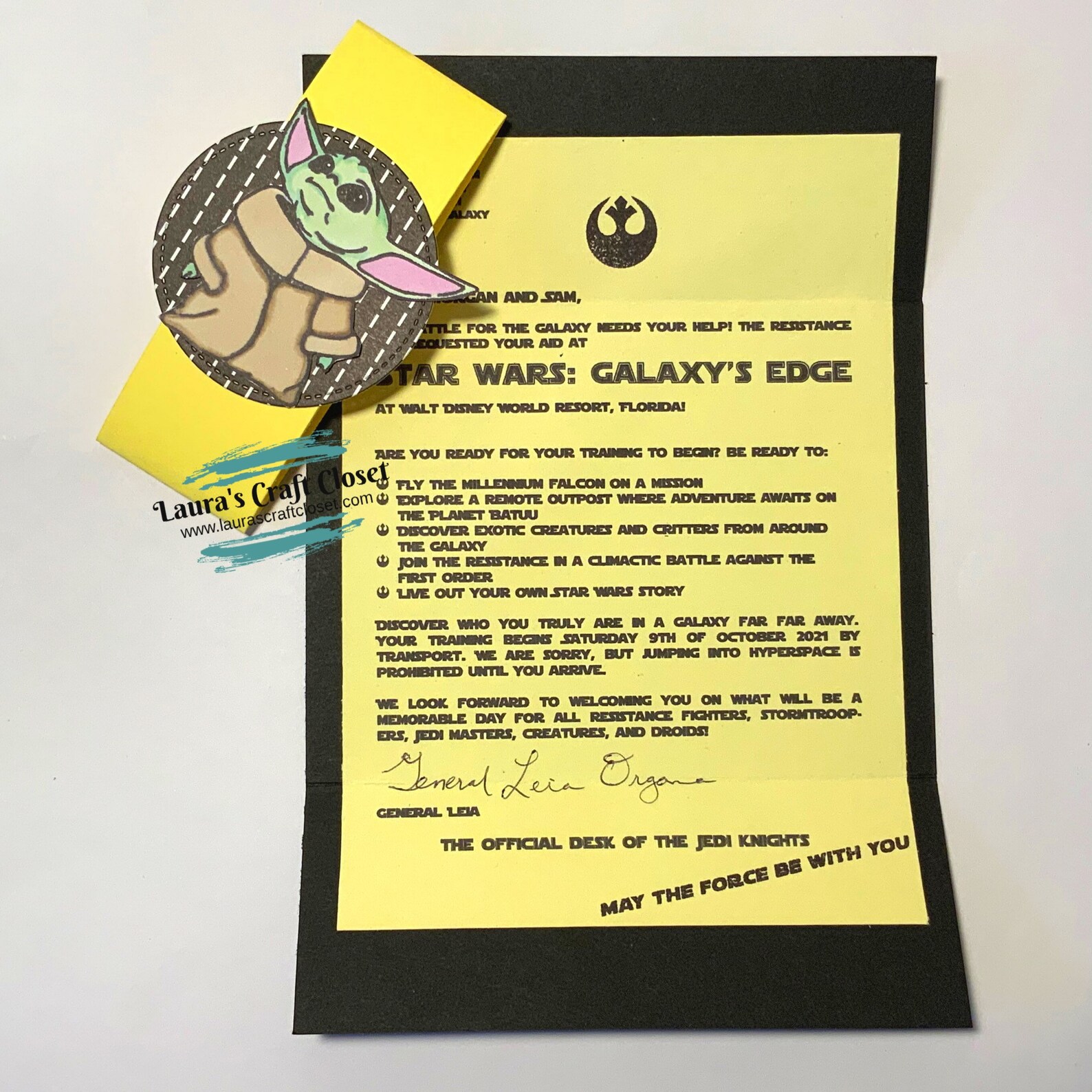 Galaxy's Edge Invitation: Star Wars Theme Park, Jedi Training - Etsy