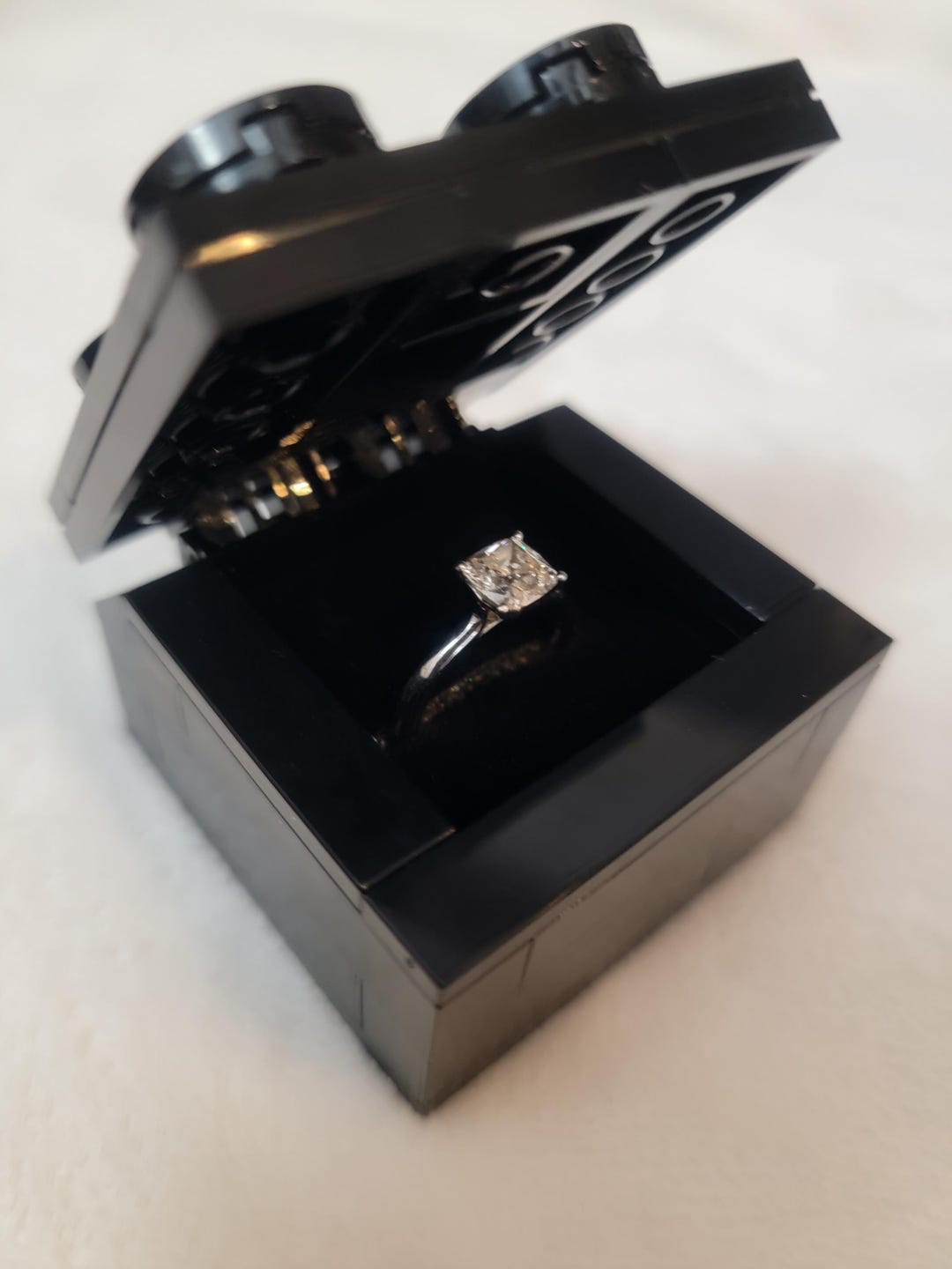 BLACK Brick Ring Box Made With LEGO® (single Slot) - Gift Proposal ...