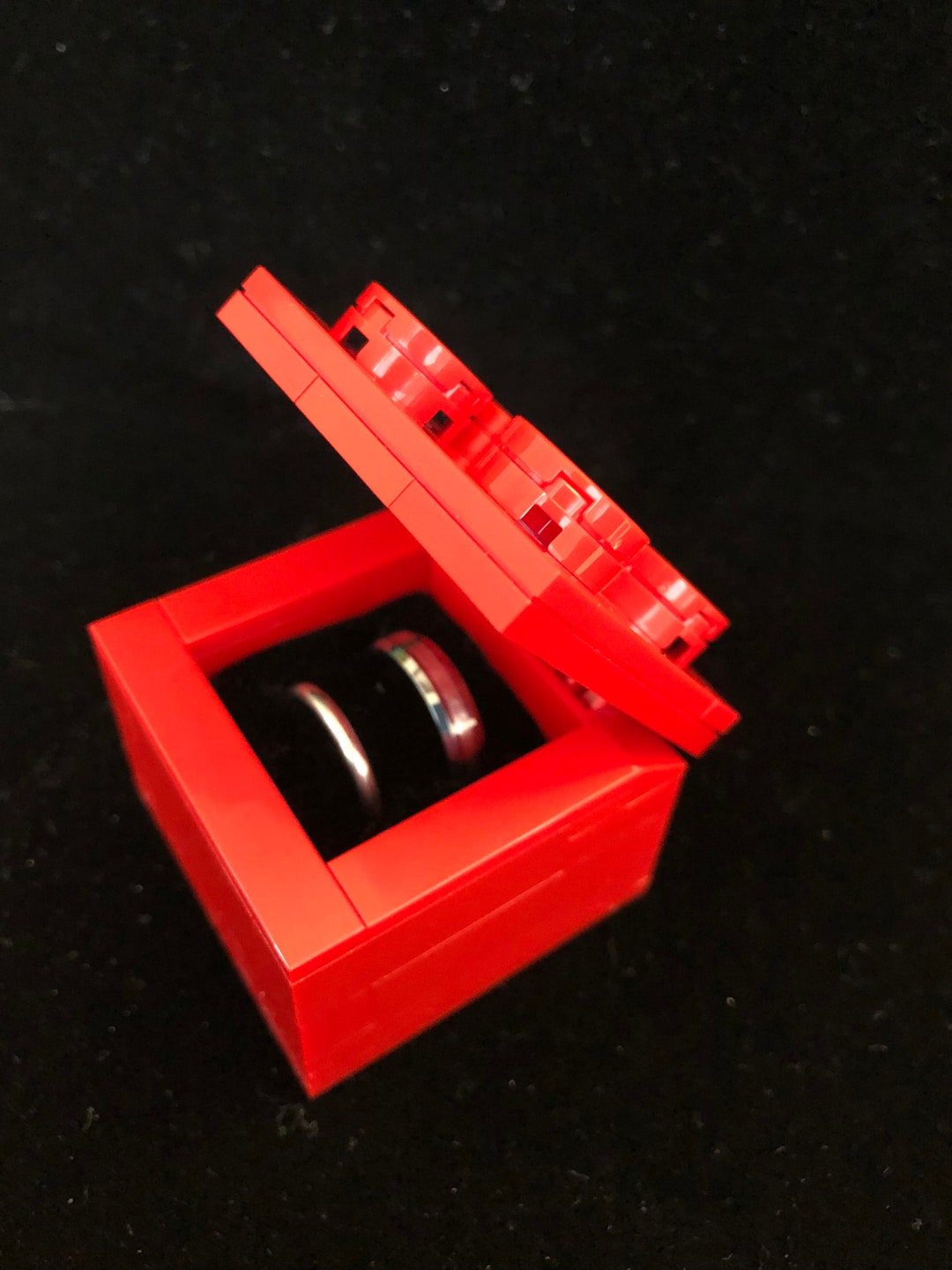 RED Brick Ring Box Made With LEGO® (double Ring Slot) - Gift Proposal ...