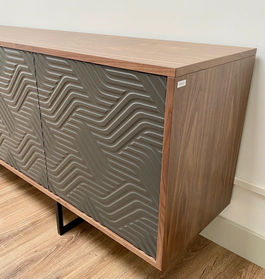 ABATO Zigzag Chest of Drawers Walnut Graphite - Etsy