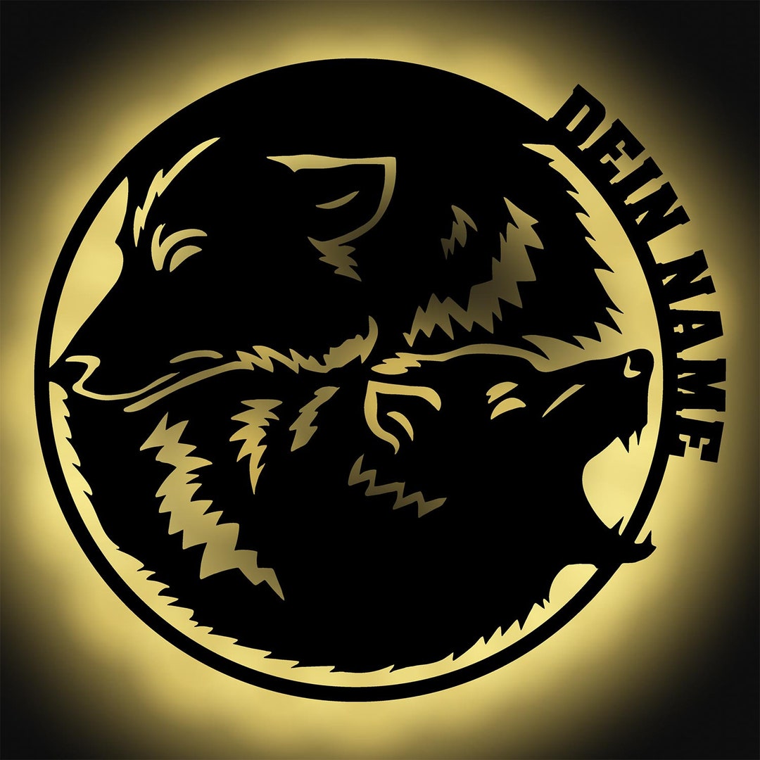 LED Wolves Wolf Decoration Wall Lamp Night Light Nightlight ...