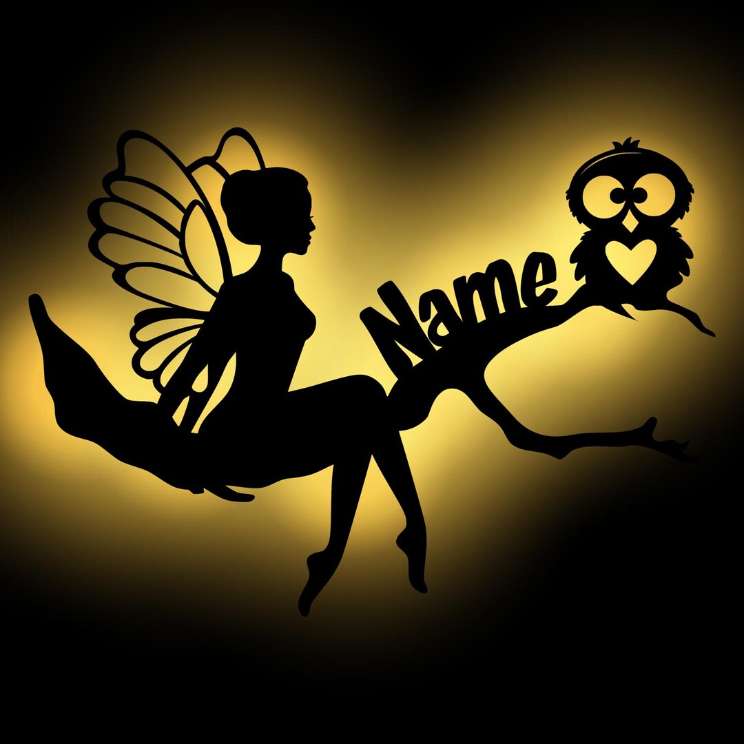 LED Fairy on Branch With Owl Wood Wall Lamp Night Light Snooze Light ...