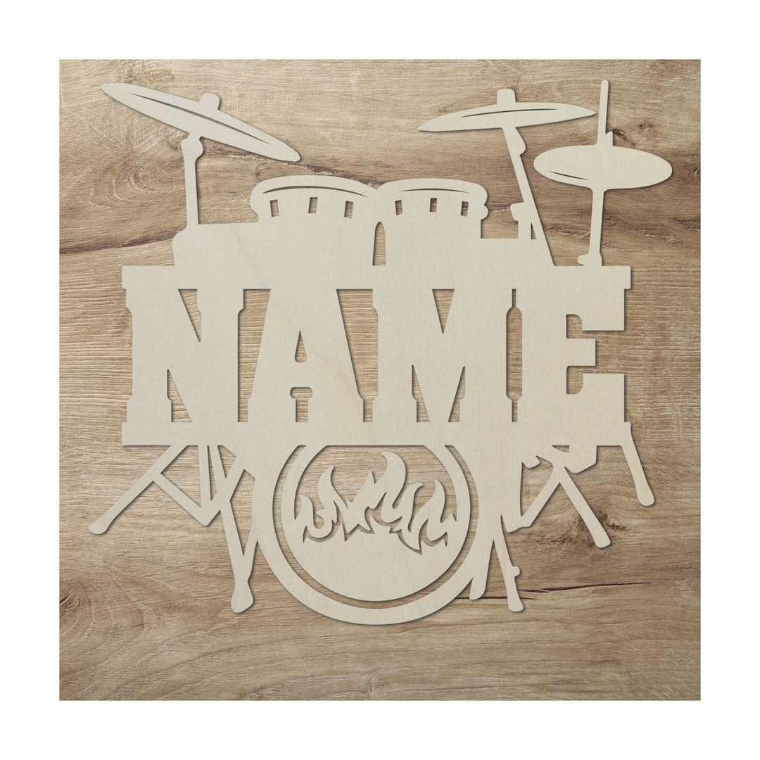 Drums Drums Nameplate Doorplate Wooden Sign Personalized With Name I ...