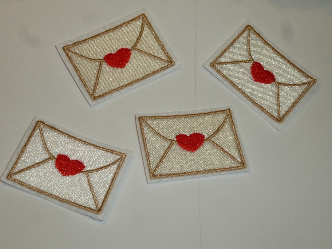 Envelope Love Letter Heart Patch Iron-on Patch 3.3 X 4.7 Cm Patch to ...