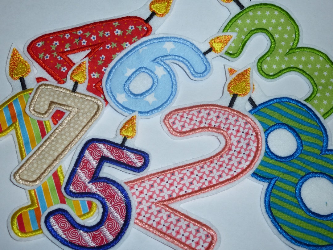 Patch Birthday Numbers 0 to 9 Size and Color as Desired Appliqué ...
