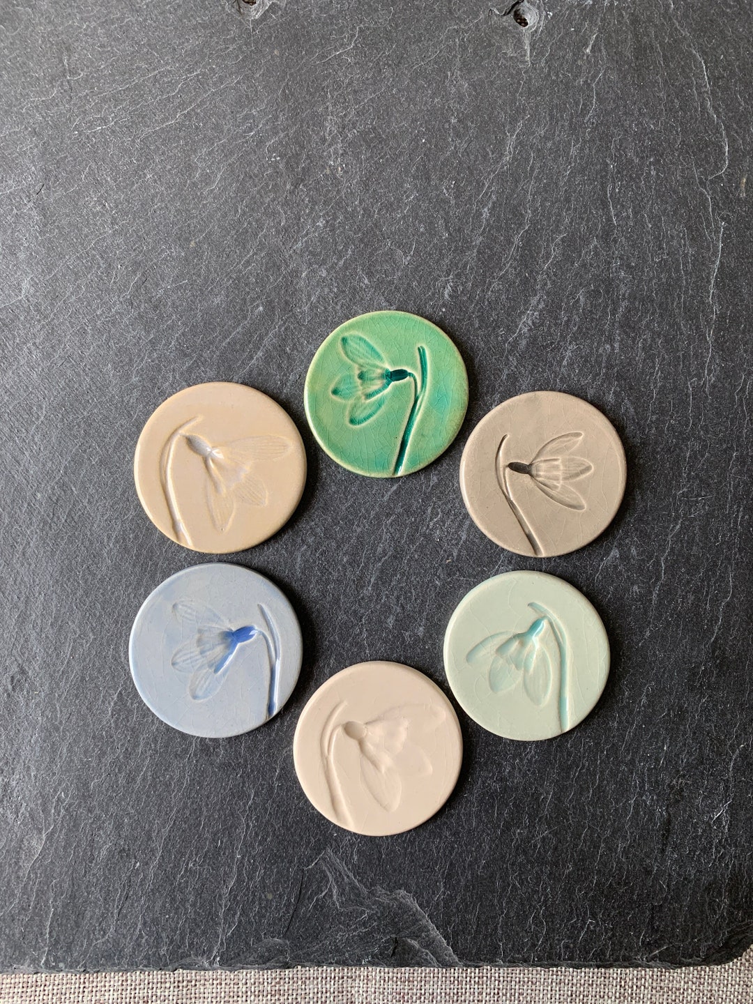 Magnet Snowdrop Ceramic - Etsy