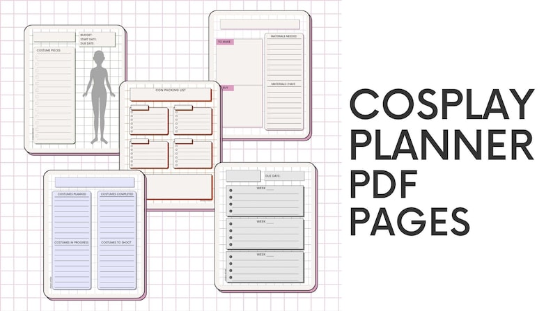 Cosplay Planner: Costume Organizer, Calendar & Packing Lists ...