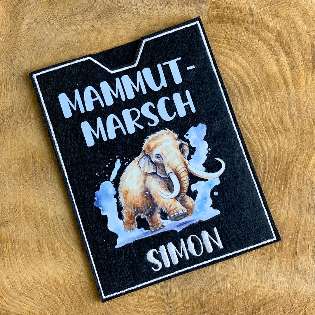 With Name Mammoth March Cover Made of Felt Personalized Individual ...