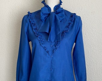 70s Ruffle Blouse - Etsy