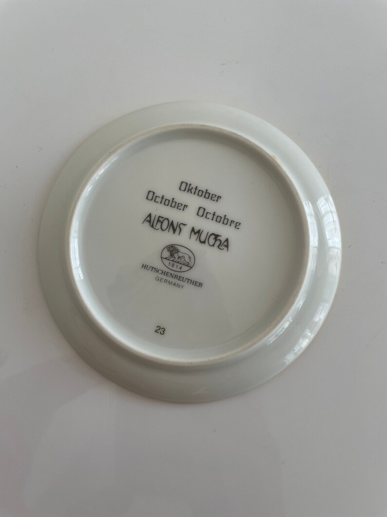 Hutschenreuther Alfons Mucha October Collection Plate Coaster - Etsy
