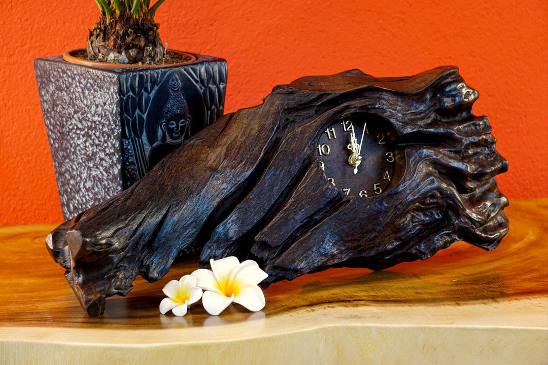 Teak Root Wood Grandfather Clock 43 Cm Wood Clock Small Clock Made of ...