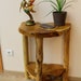 Root Wood Telephone Table 70 X 60 Cm Wooden Side Table Made From Teak Slices Living Room Table ...