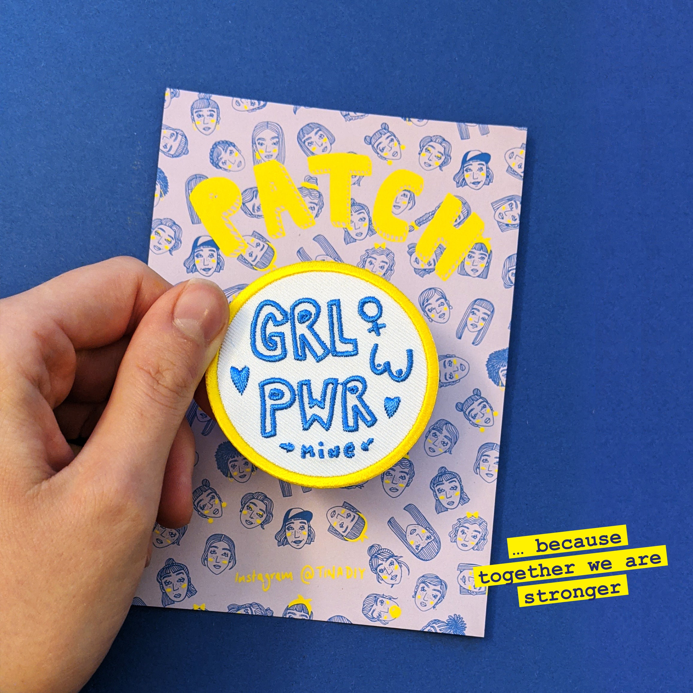 Patch grl Pwr 6x6 Cm to Iron on Textiles Made - Etsy