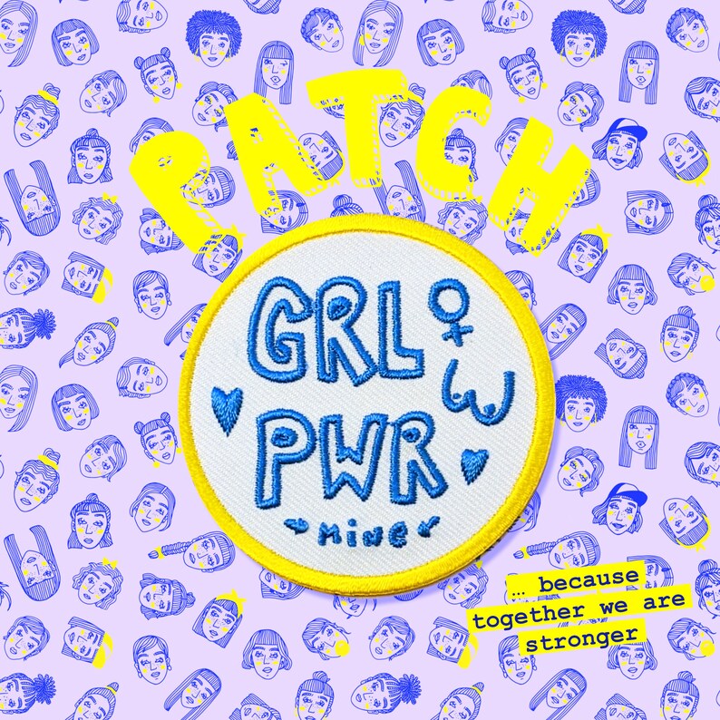 Patch grl Pwr 6x6 Cm to Iron on Textiles Made - Etsy