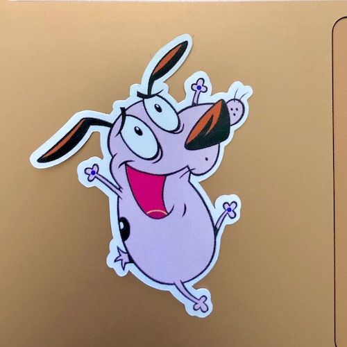 Courage the Cowardly Dog Sticker - Etsy