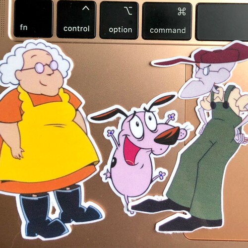 Courage the Cowardly Dog Stickers. 12 Pack of Stickers. - Etsy