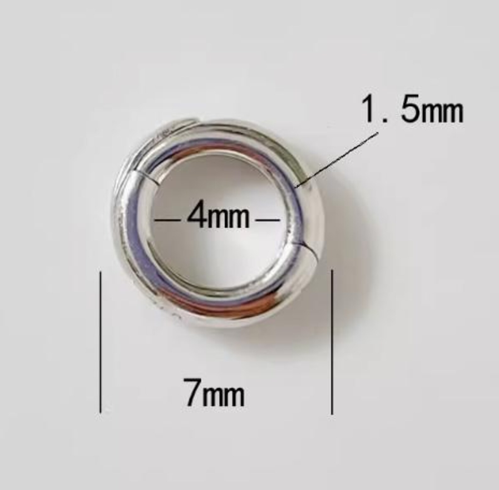 18K Solid Gold YG WG Connector Bail-pendant Bail Clasp Round Circle ...