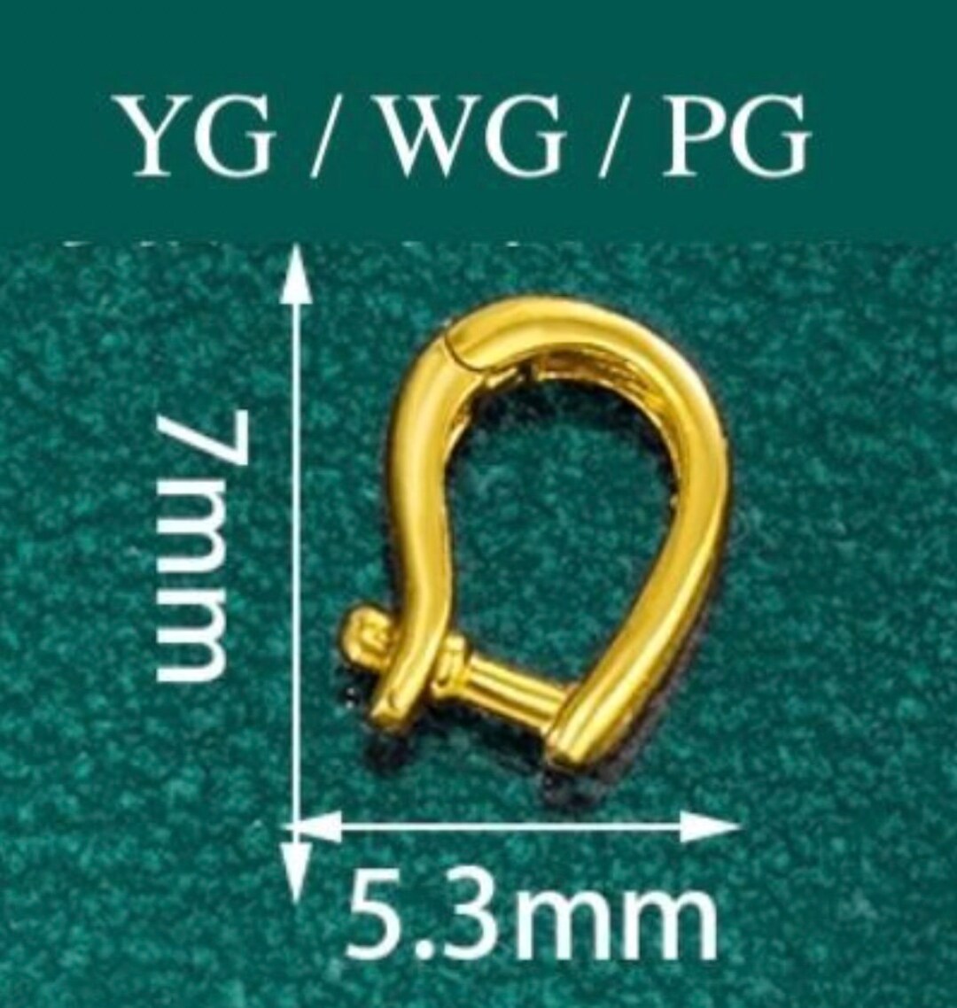 18K Solid Gold Connector Bail-pendant Bail Clasp 18K YG Yellow Gold ...