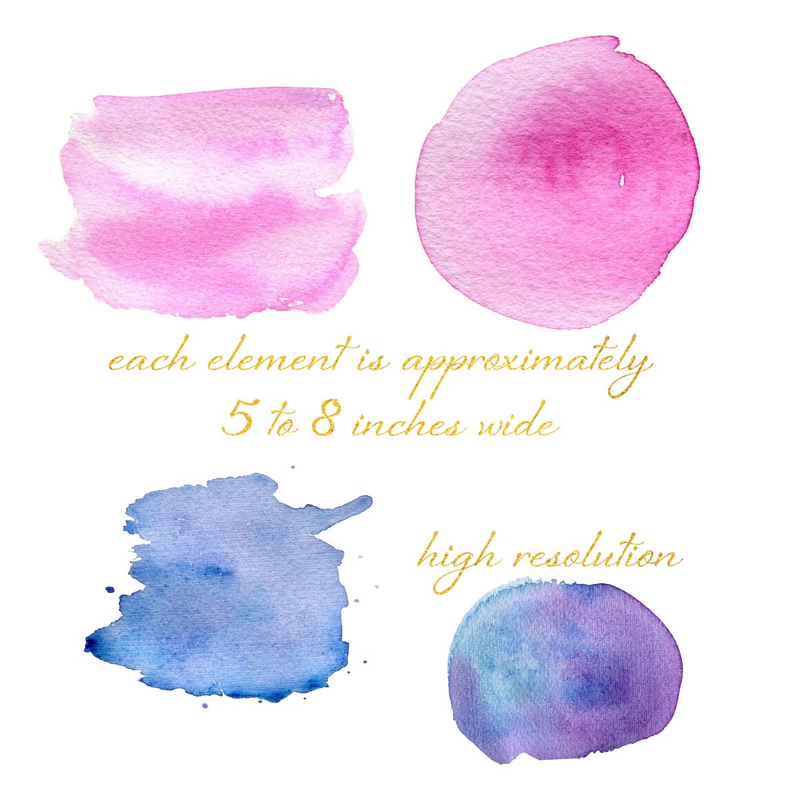 Watercolor Splashes Clipart: Watercolor Paint Backgrounds / Paint ...