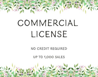 Commercial License Add-on License to Use ONE Clipart Set in - Etsy