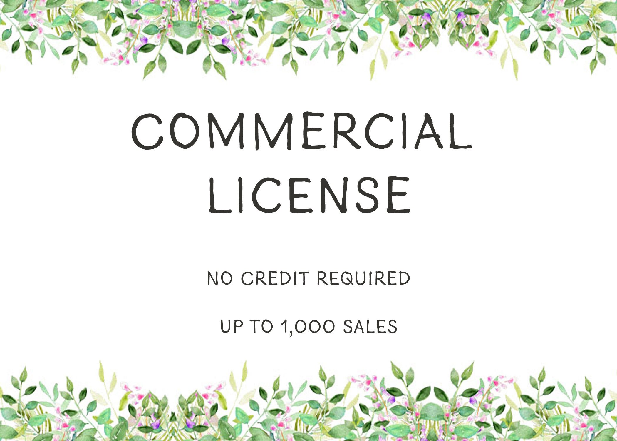 Commercial License Add-on License to Use ONE Clipart Set in - Etsy