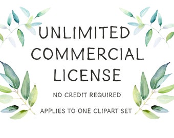 Commercial License Add-on - License to Use ONE Clipart Set in Items for ...