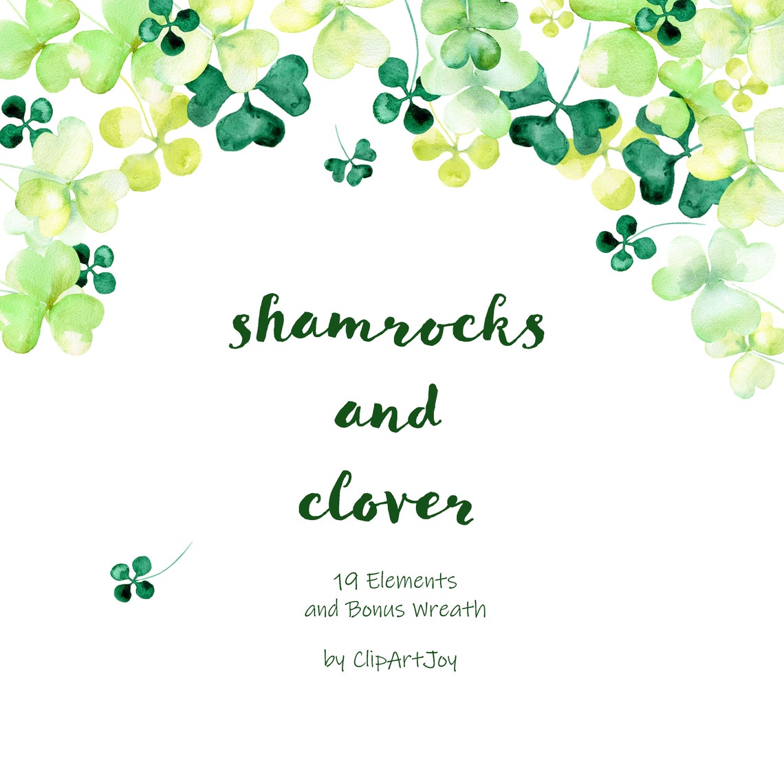 Shamrocks and Clover Clipart: St. Patricks Day Graphics. 19 - Etsy Canada