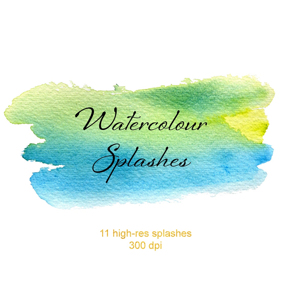 Watercolor Splashes Clipart: Watercolor Paint Backgrounds / - Etsy
