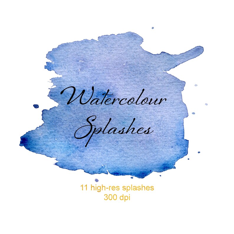Watercolor Splashes Clipart: Watercolor Paint Backgrounds / Paint ...